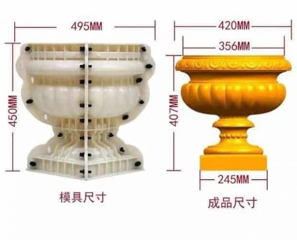 Plastic Concrete Planter Molds For Garden - LCMOLDS.COM