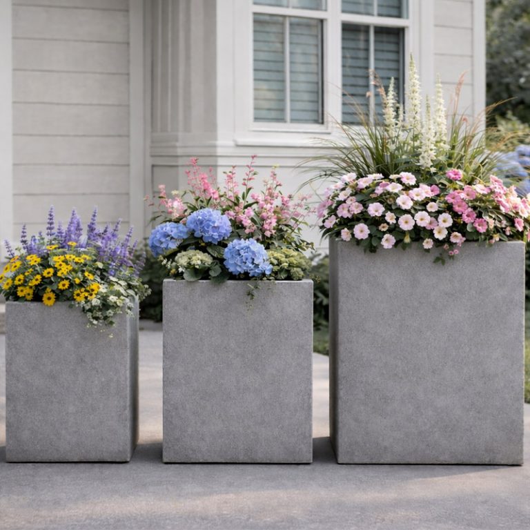 Commercial Large Square Planter Molds Set of 3 for sale - LCMOLDS